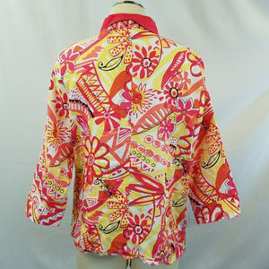 Choices | Jackets & Coats | Oh Sunny Day Boho Linen Floral Long Blazer ...